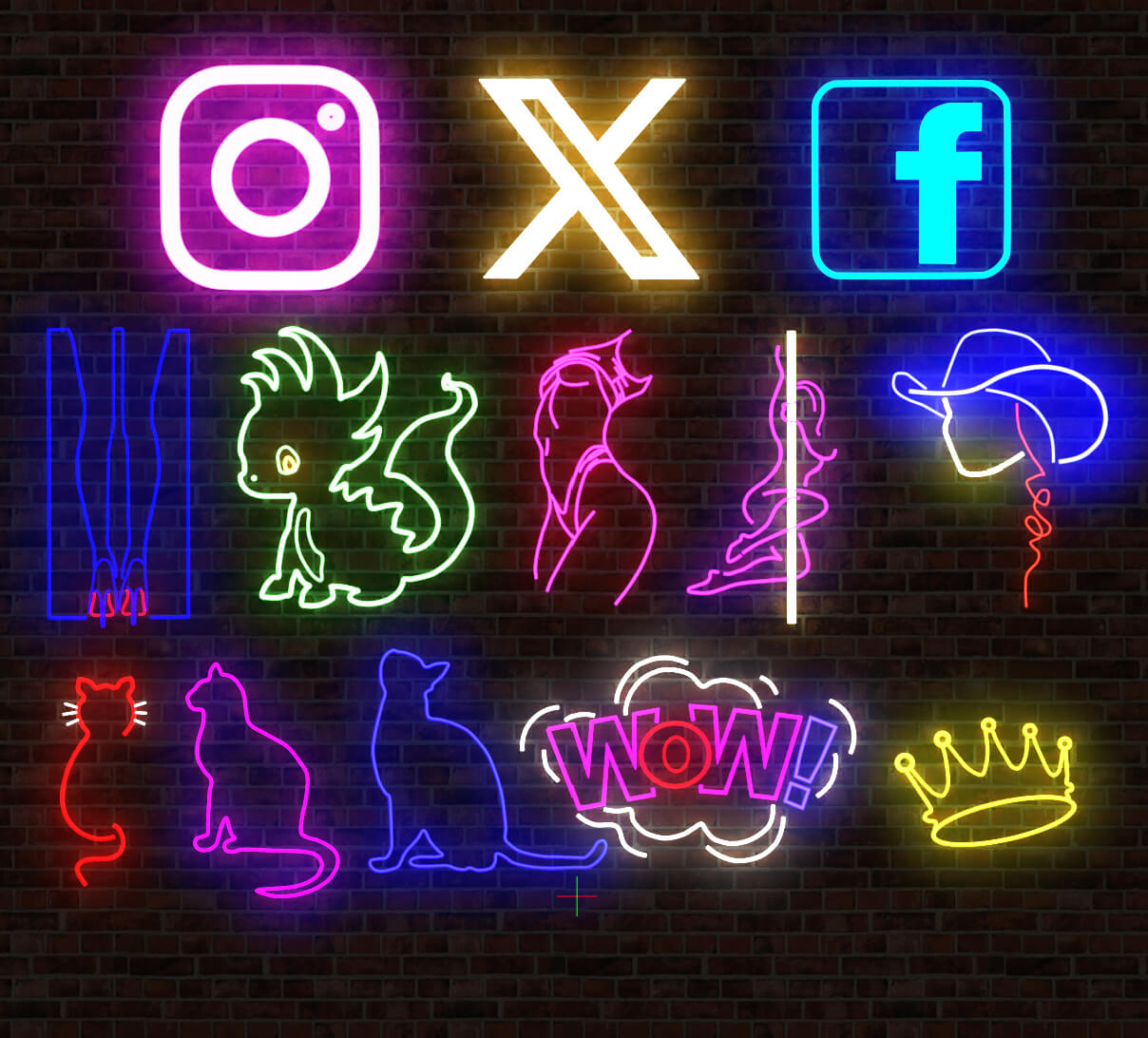 Neon Props Package - Free Daz Content by CozyHell