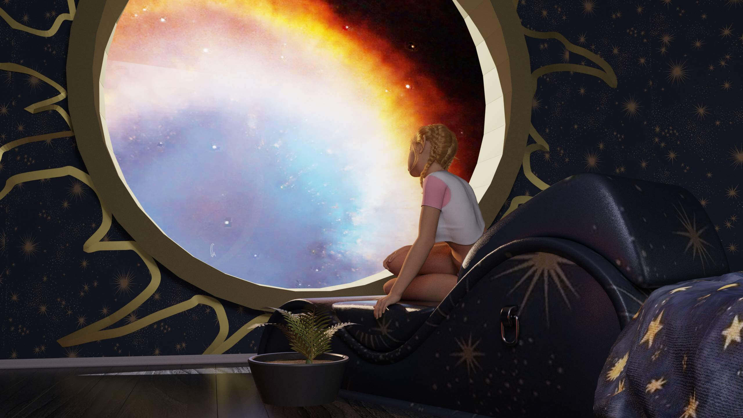 Sorceress's Bedroom - Free Daz Content by CozyHell