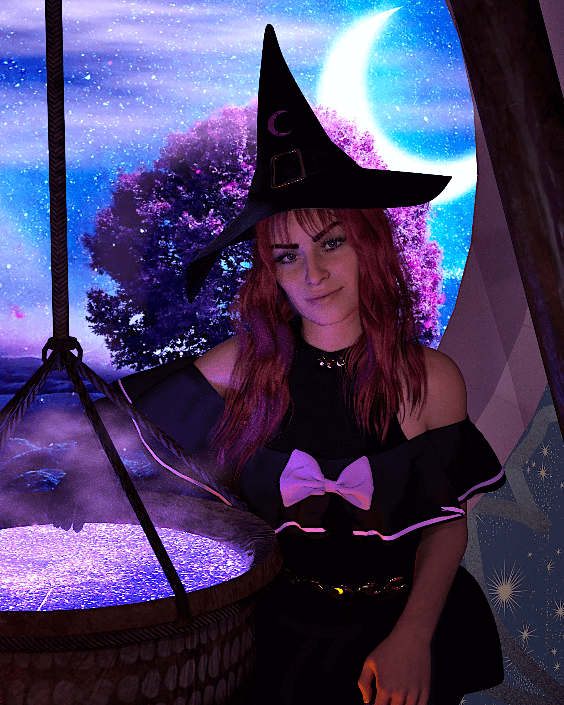 Sorceress's Bedroom - Free Daz Content by CozyHell