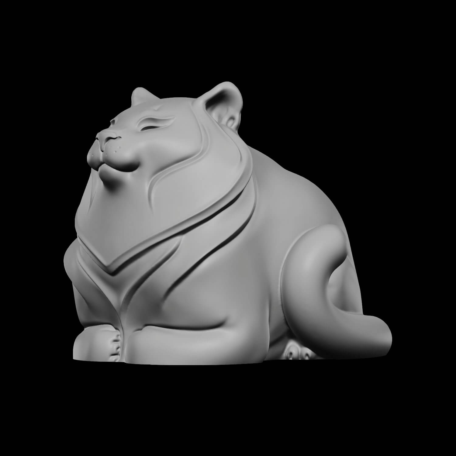 Fat Tiger - 3D Model by craft3D