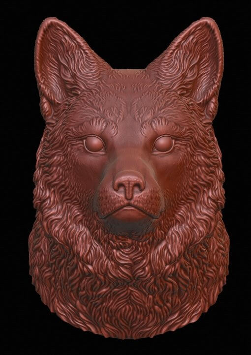 Fox Head - 3D Model by craft3D