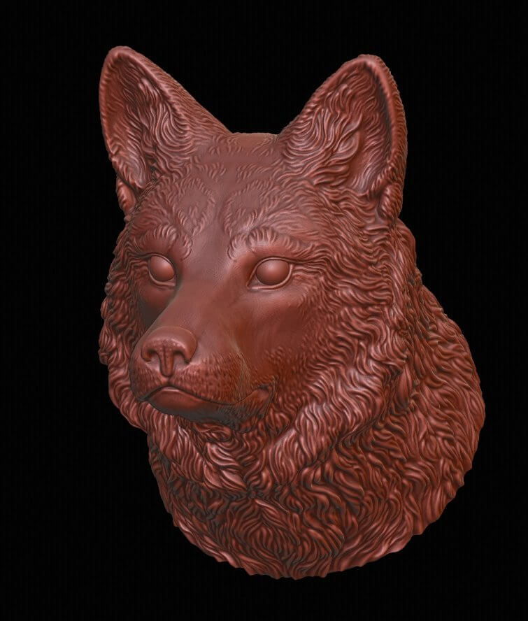 Fox Head - 3D Model by craft3D