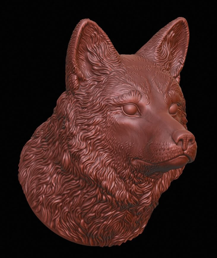 Fox Head - 3D Model by craft3D