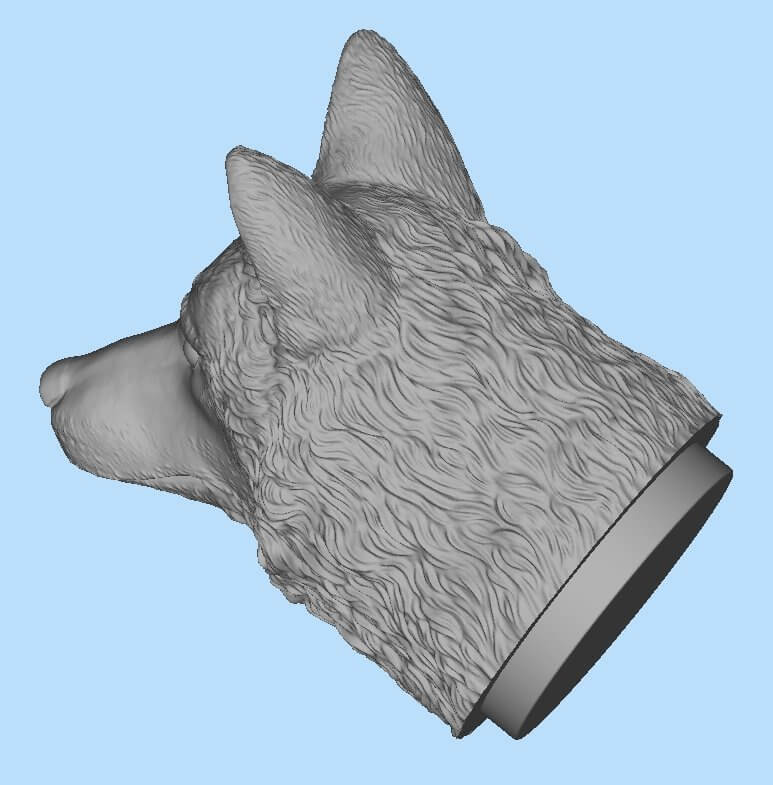 Fox Head - 3D Model by craft3D