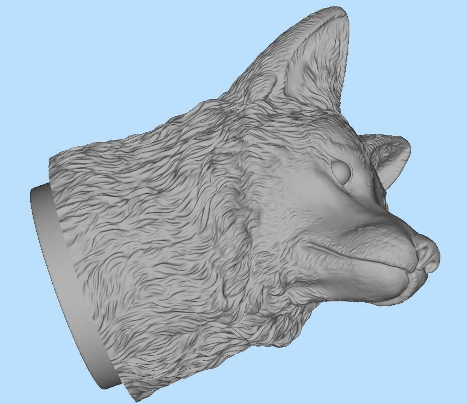 Fox Head - 3D Model by craft3D