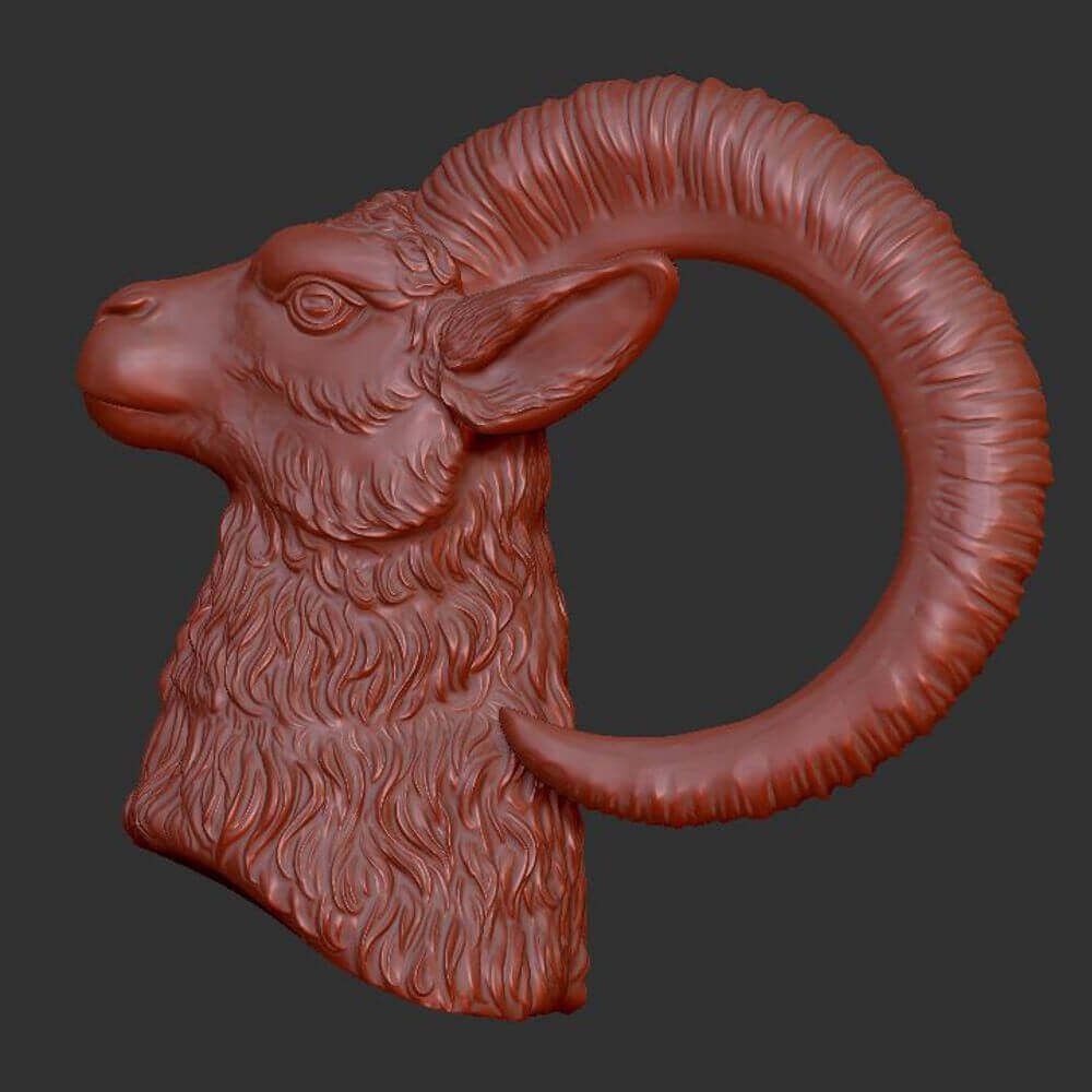 Goat Head - 3D Model by craft3D