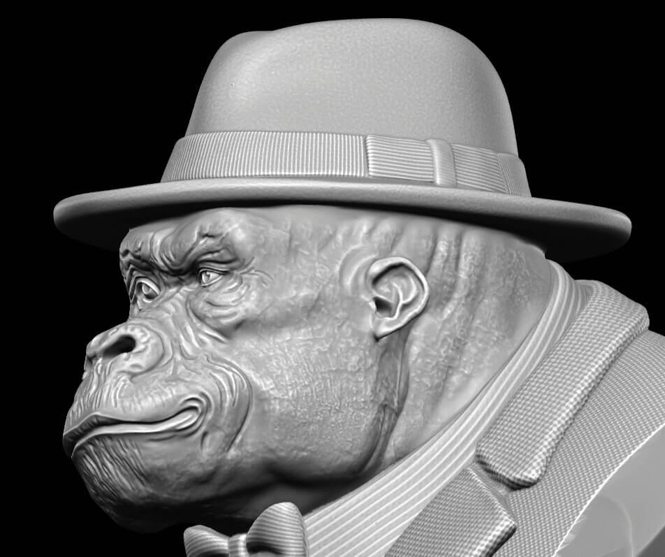 Gorilla Bust BOSS - 3D Model by craft3D
