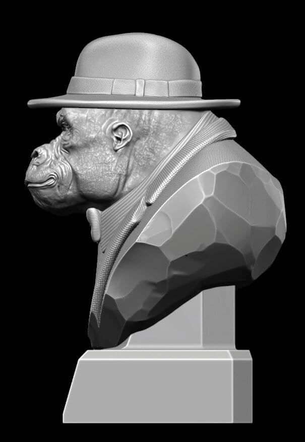 Gorilla Bust BOSS - 3D Model by craft3D