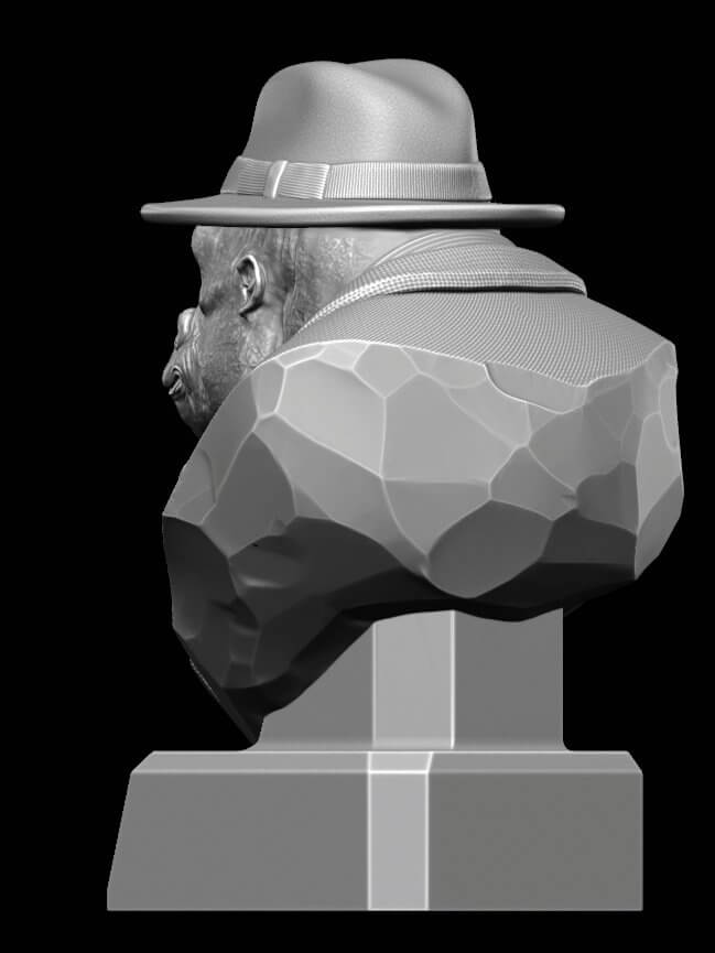 Gorilla Bust BOSS - 3D Model by craft3D