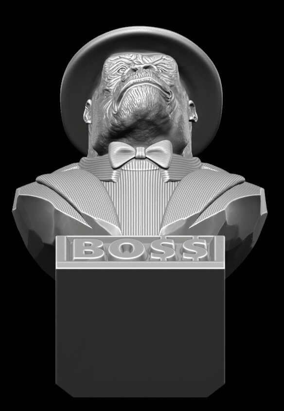 Gorilla Bust BOSS - 3D Model by craft3D