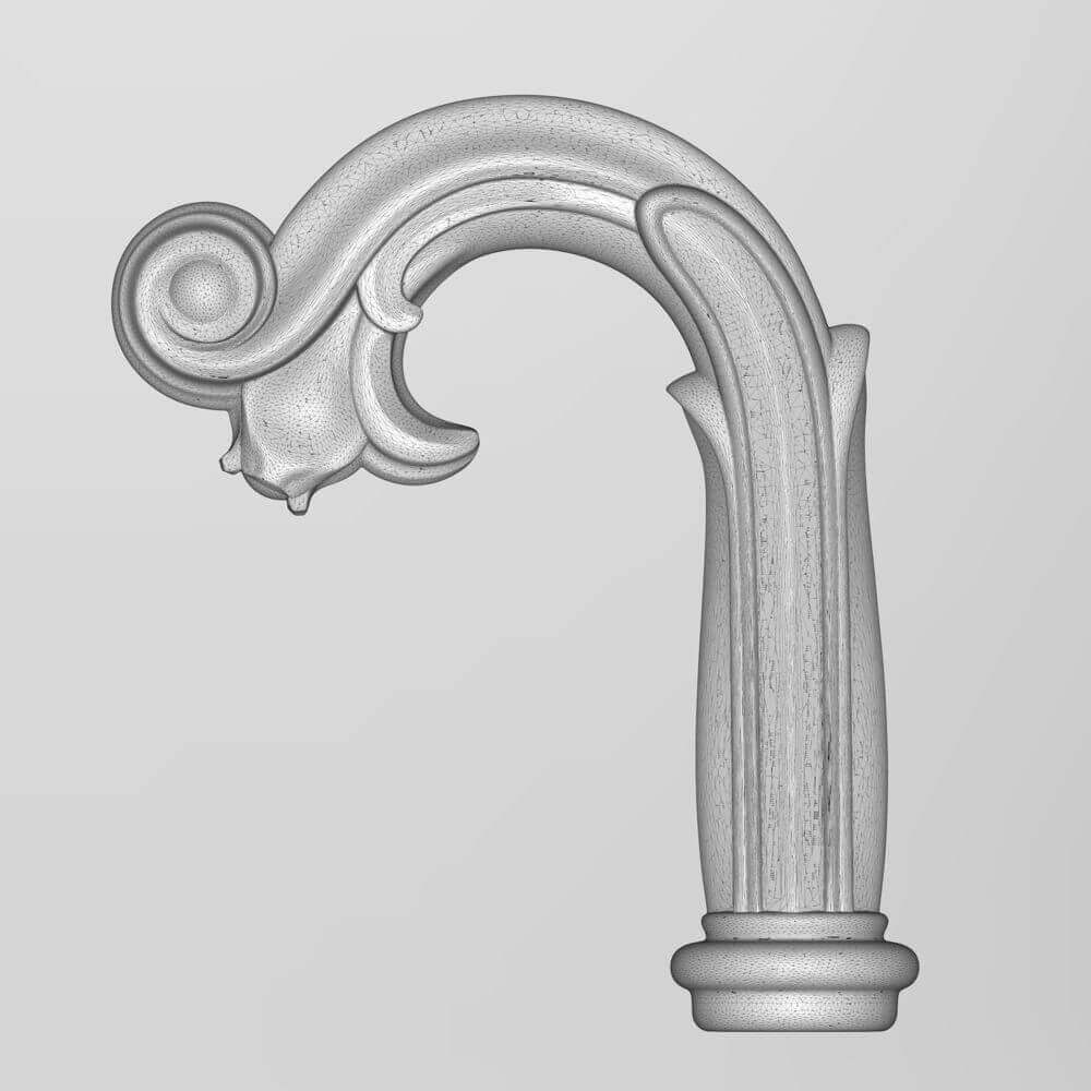 Cane Handle - 3D Model by craft3D