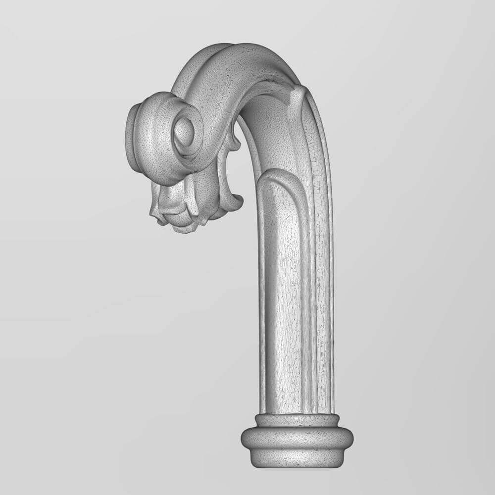 Cane Handle - 3D Model by craft3D