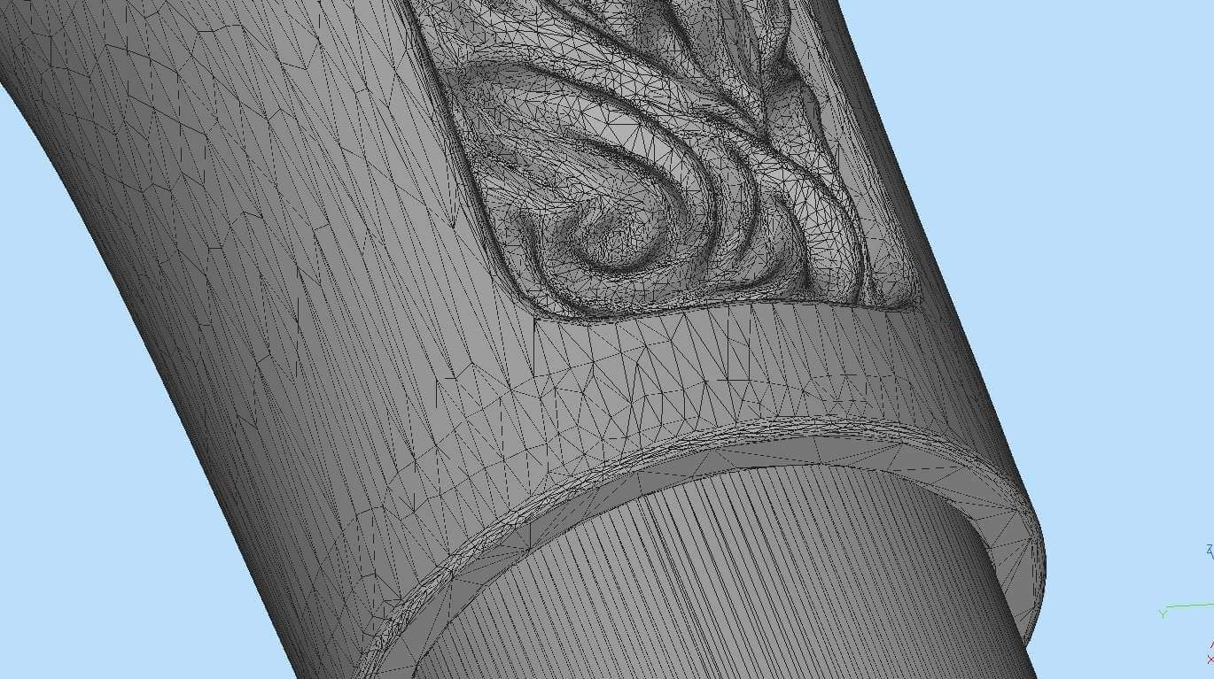 Bear Head Cane Handle - 3D Model by craft3D