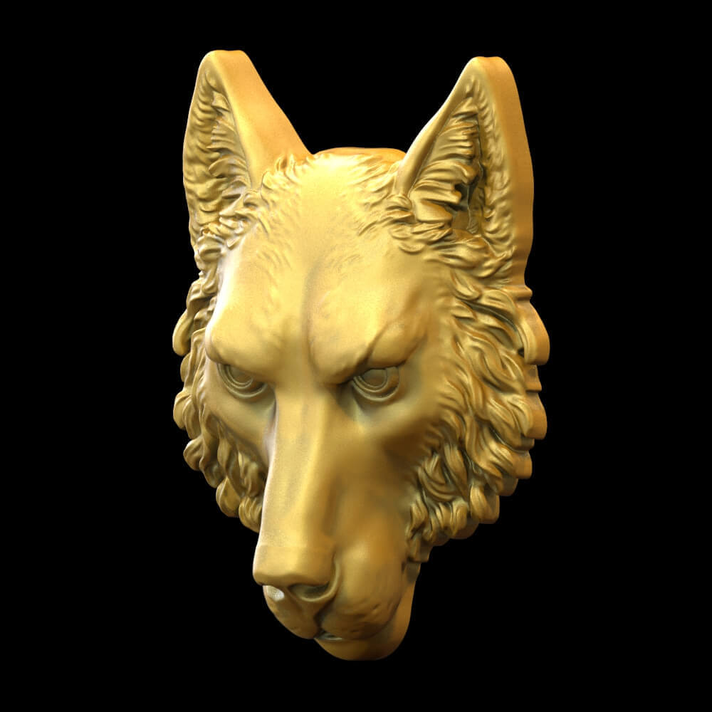 Wolf Head - 3D Model by craft3D