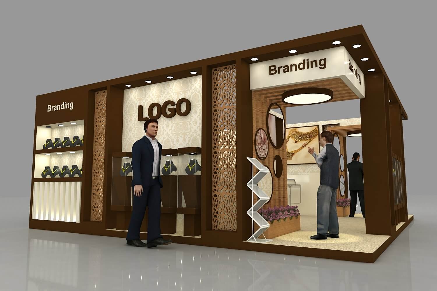 6x6 Jewellery Exhibition Booth - 3D Model by creative_designer3d