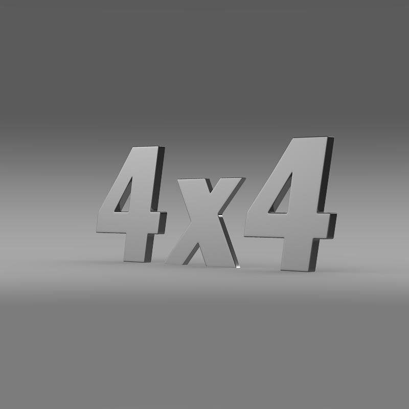 4x4 Logo - 3D Model by Creative Idea Studio