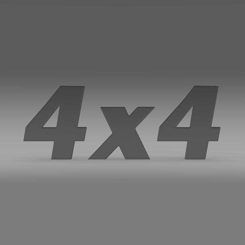 4x4 Logo - 3D Model by Creative Idea Studio