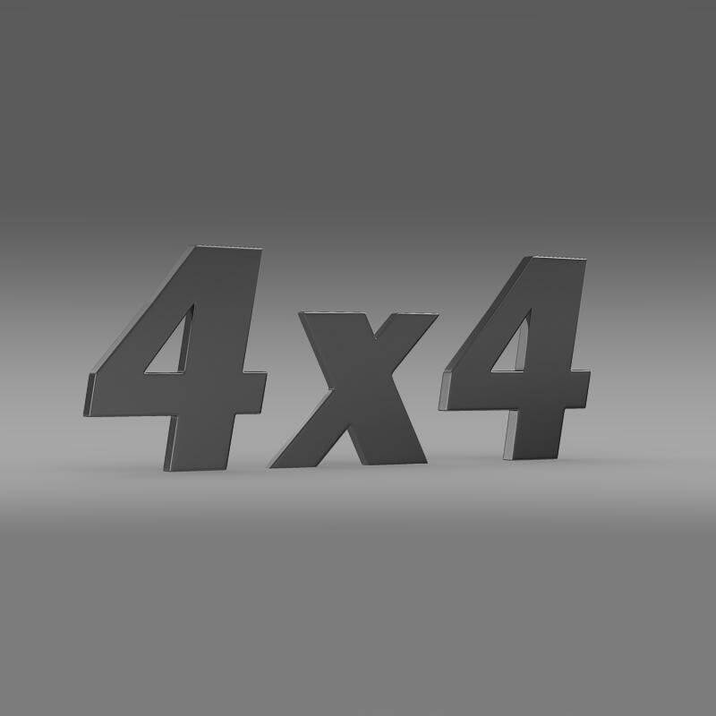4x4 Logo - 3D Model by Creative Idea Studio