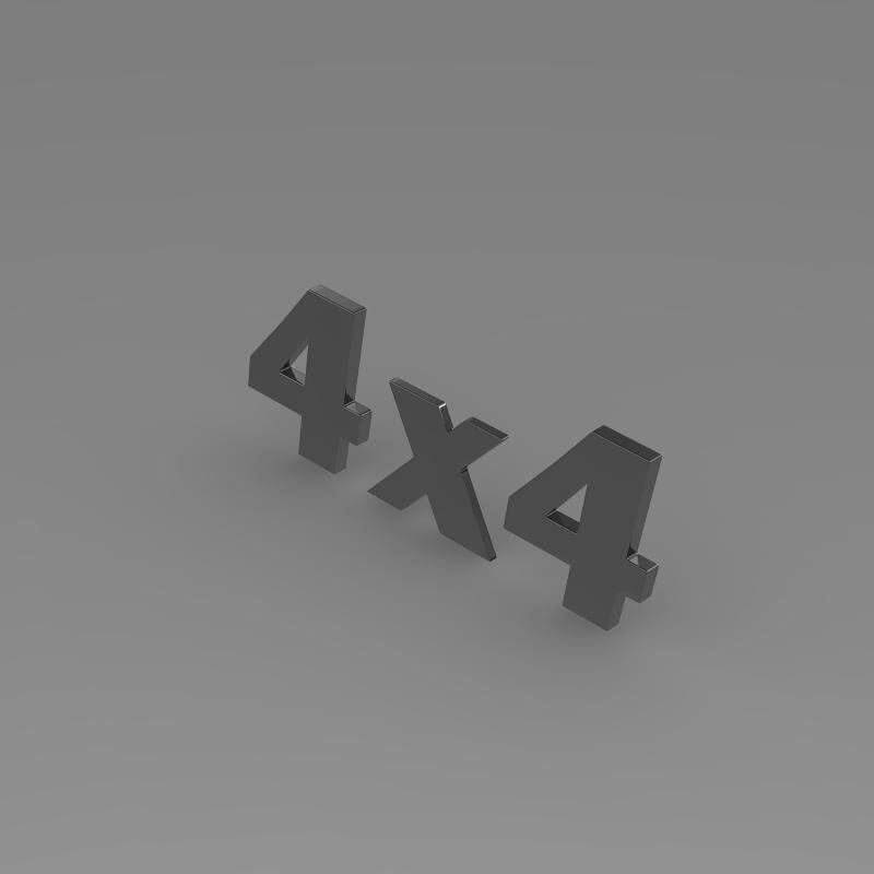 4x4 Logo - 3D Model by Creative Idea Studio