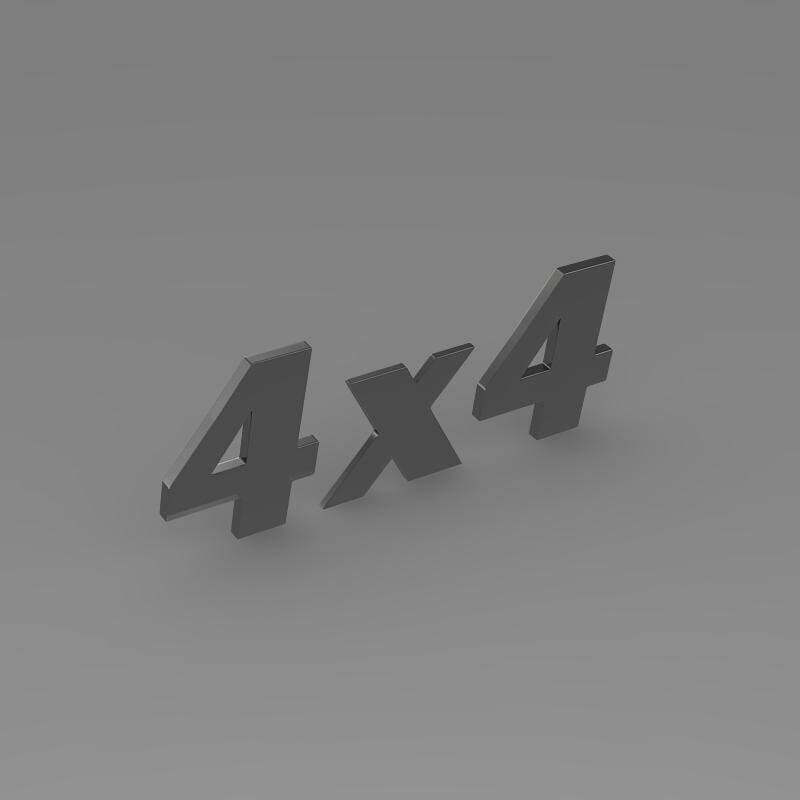 4x4 Logo - 3D Model by Creative Idea Studio