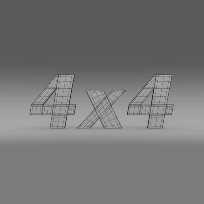 4x4 Logo - 3D Model by Creative Idea Studio