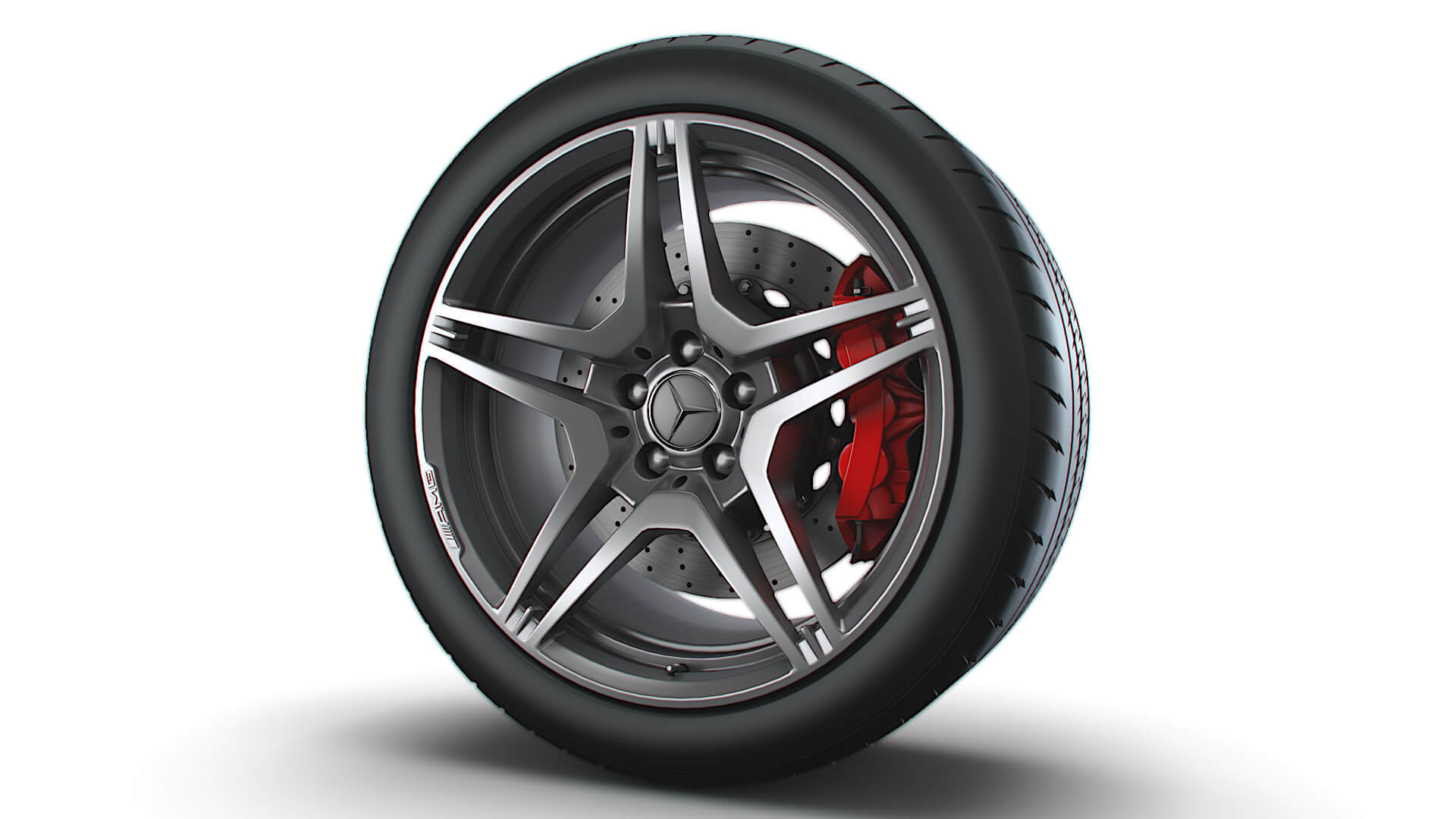 AMG Iv Twin Spoke Wheel - 3D Model by Creative Idea Studio