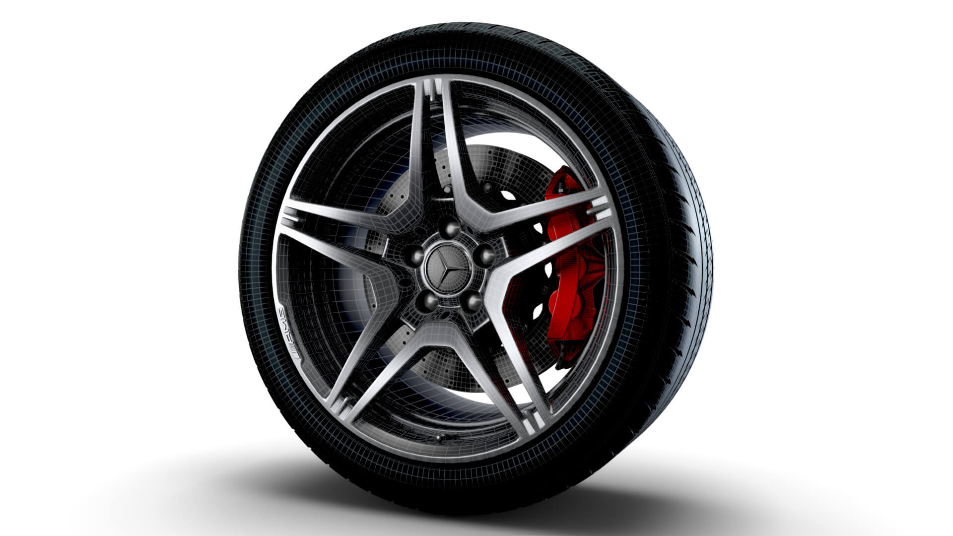 AMG Iv Twin Spoke Wheel - 3D Model by Creative Idea Studio