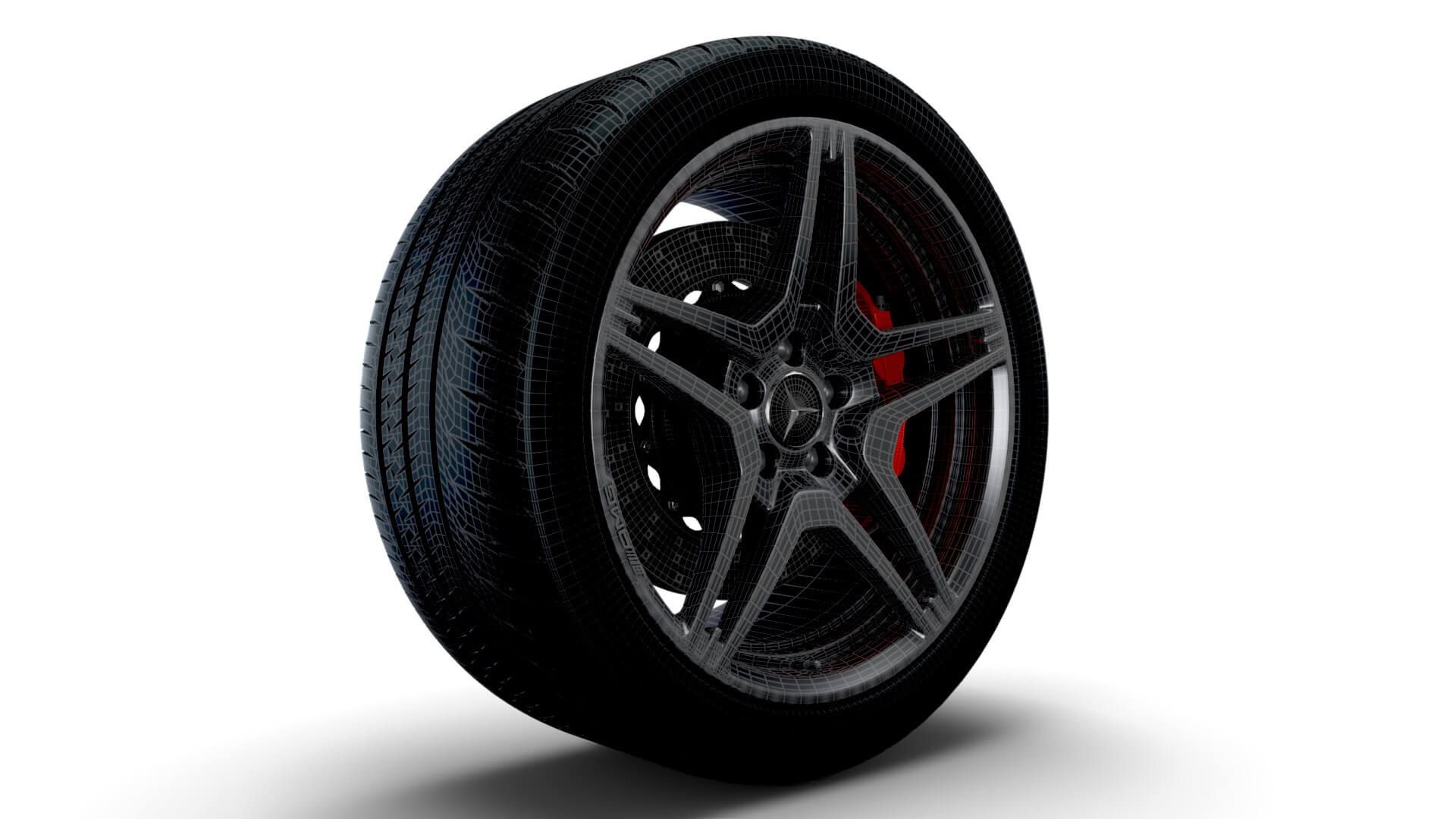 AMG Iv Twin Spoke Wheel - 3D Model by Creative Idea Studio