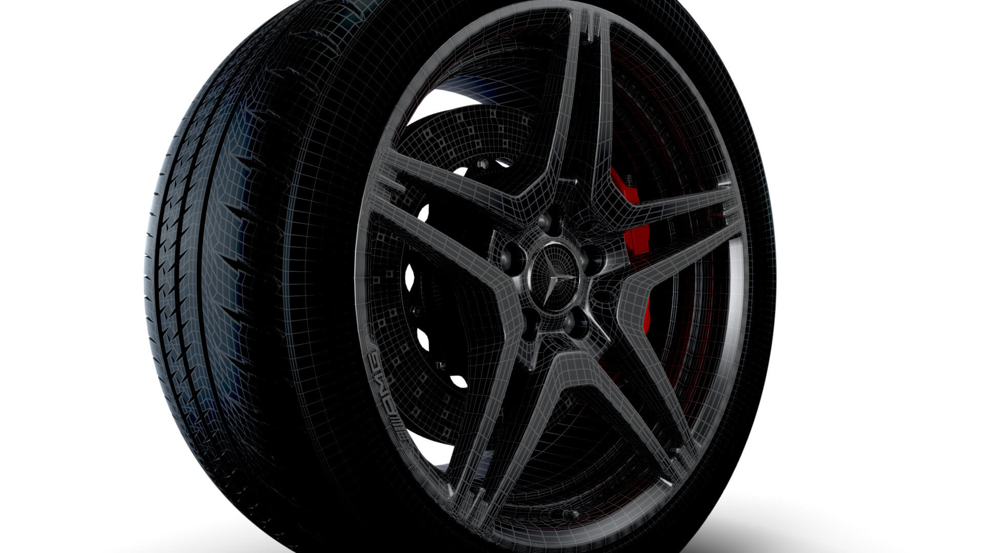 AMG Iv Twin Spoke Wheel - 3D Model by Creative Idea Studio