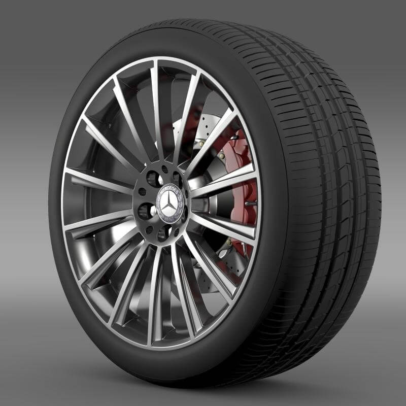 AMG Mercedes Benz S 350 Wheel - 3D Model by Creative Idea Studio