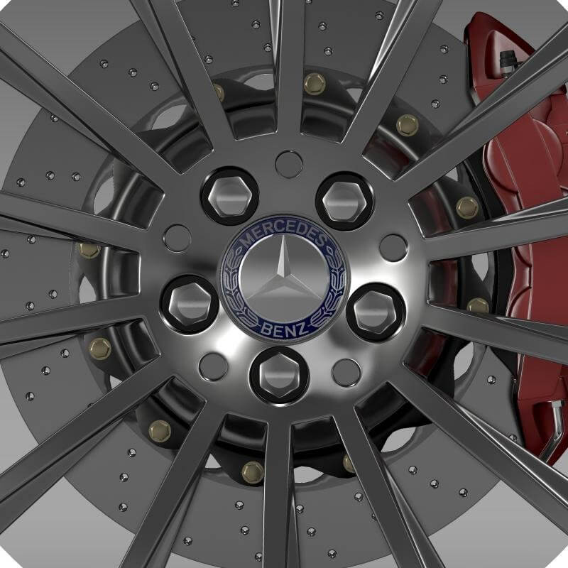 AMG Mercedes Benz S 350 Wheel - 3D Model by Creative Idea Studio