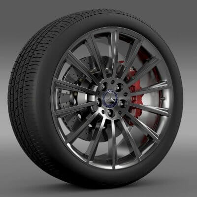 AMG Mercedes Benz S 350 Wheel - 3D Model by Creative Idea Studio