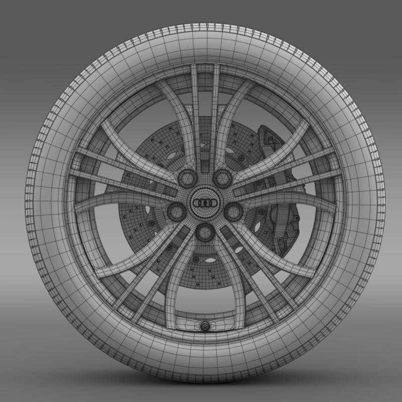 Audi R8 V10 Plus 2013 Wheel - 3D Model by Creative Idea Studio
