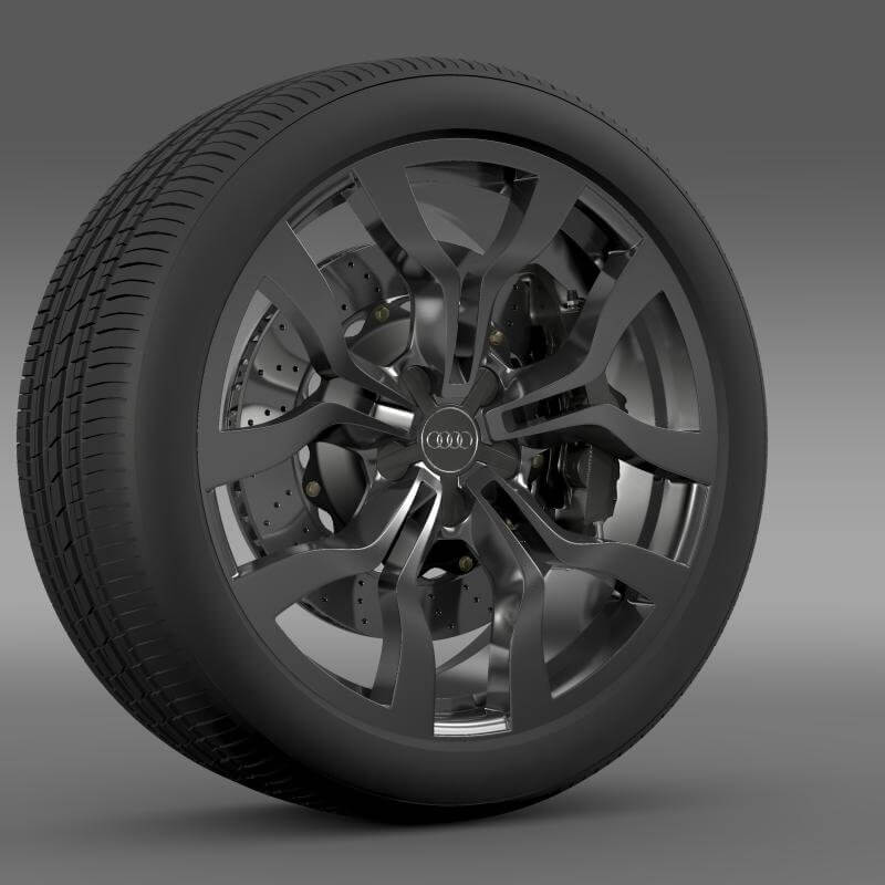 Audi R8 V10 Spyder 2013 Wheel - 3D Model by Creative Idea Studio