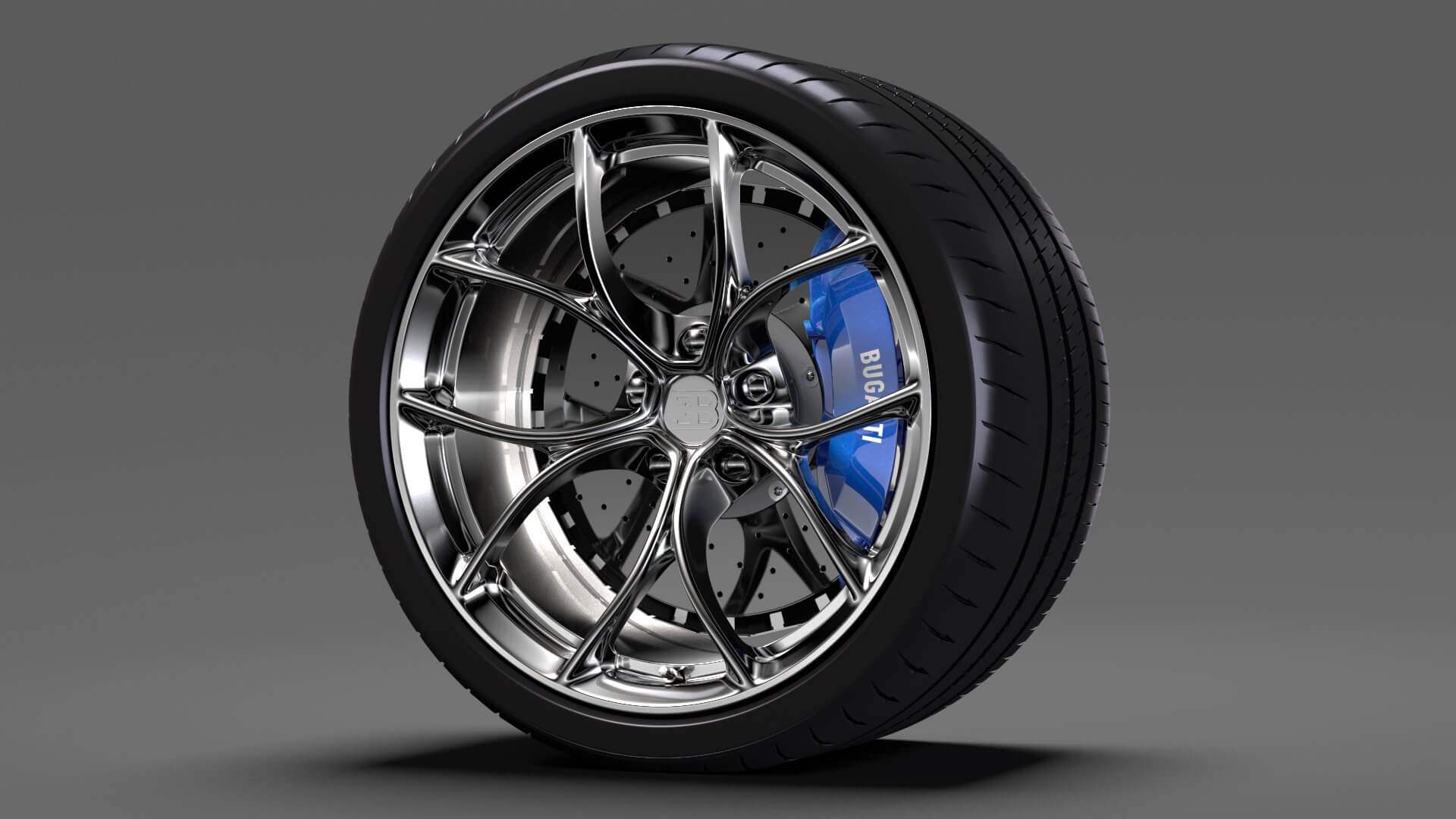 Bugatti Chiron Wheel 2 - 3D Model by Creative Idea Studio