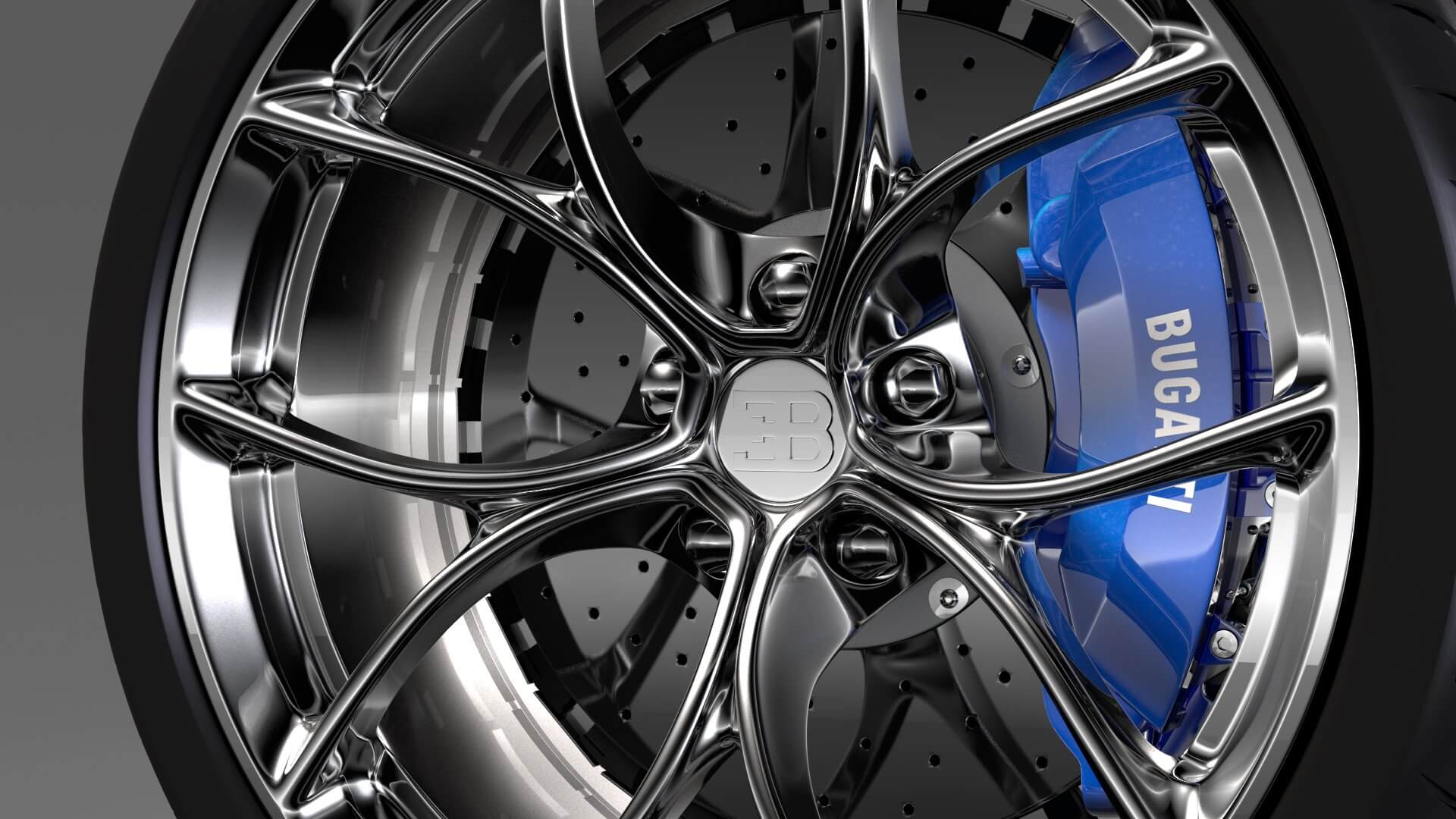 Bugatti Chiron Wheel 2 - 3D Model by Creative Idea Studio