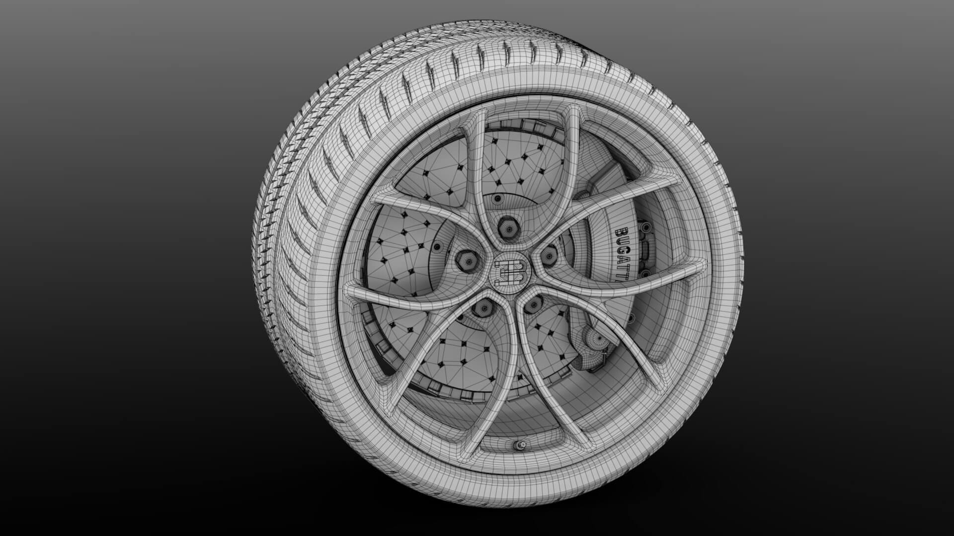 Bugatti Chiron Wheel 2 - 3D Model by Creative Idea Studio
