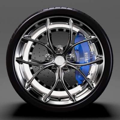 Bugatti Chiron Wheel 2 - 3D Model by Creative Idea Studio