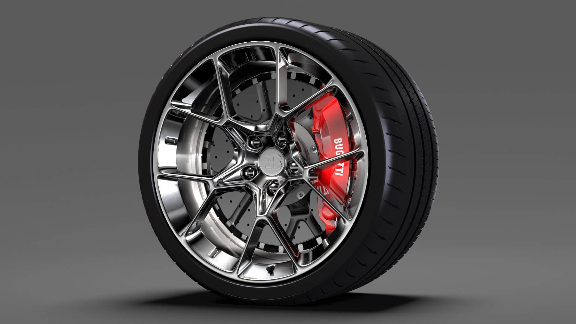 Bugatti Chiron Wheel 4 - 3D Model by Creative Idea Studio