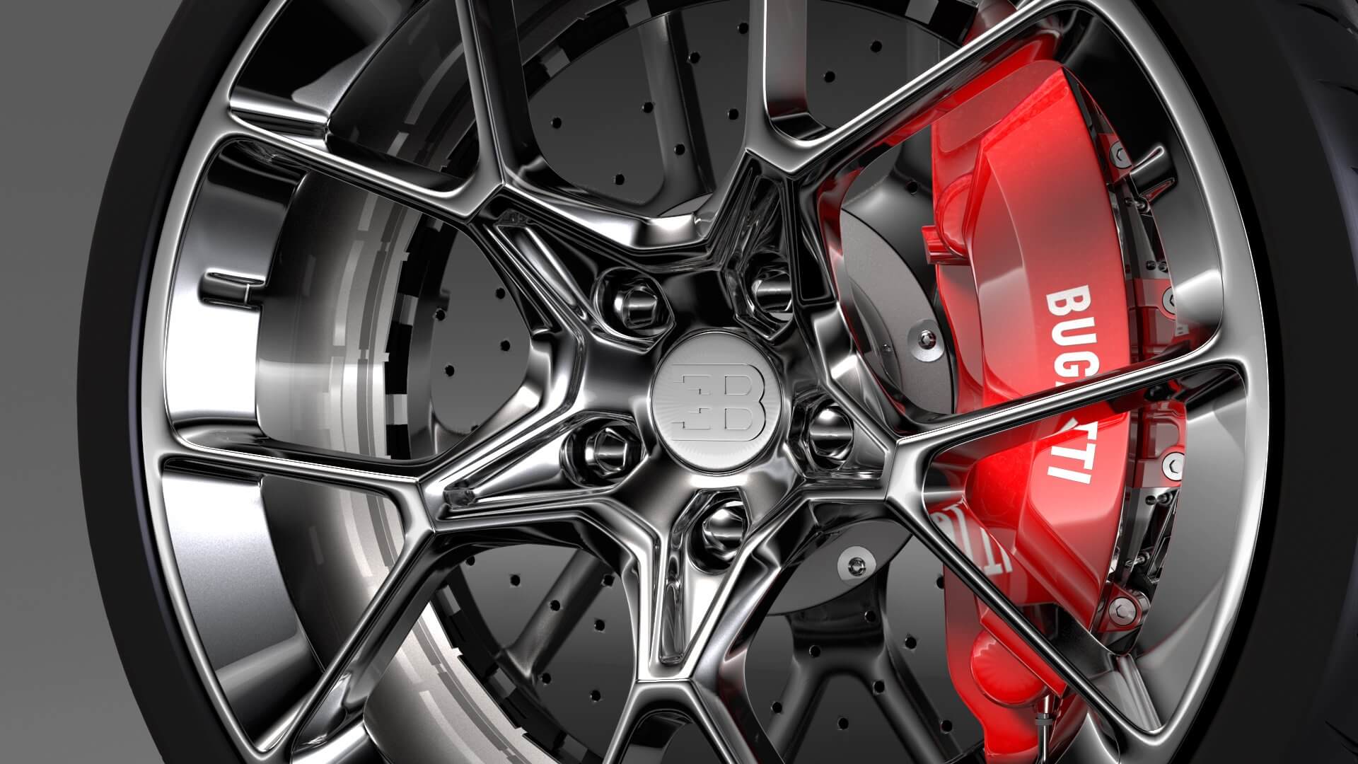 Bugatti Chiron Wheel 4 - 3D Model by Creative Idea Studio