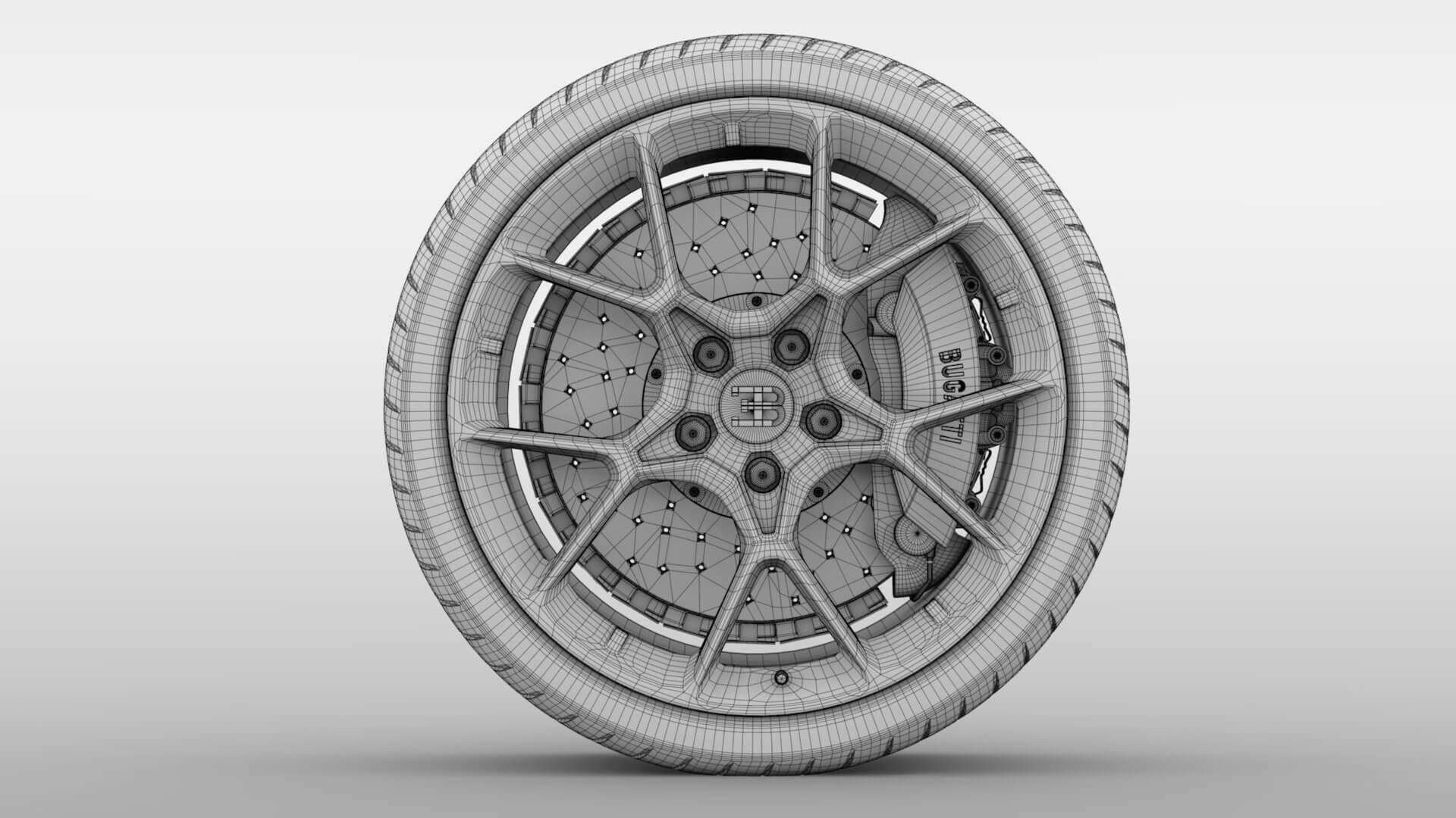 Bugatti Chiron Wheel 4 - 3D Model by Creative Idea Studio