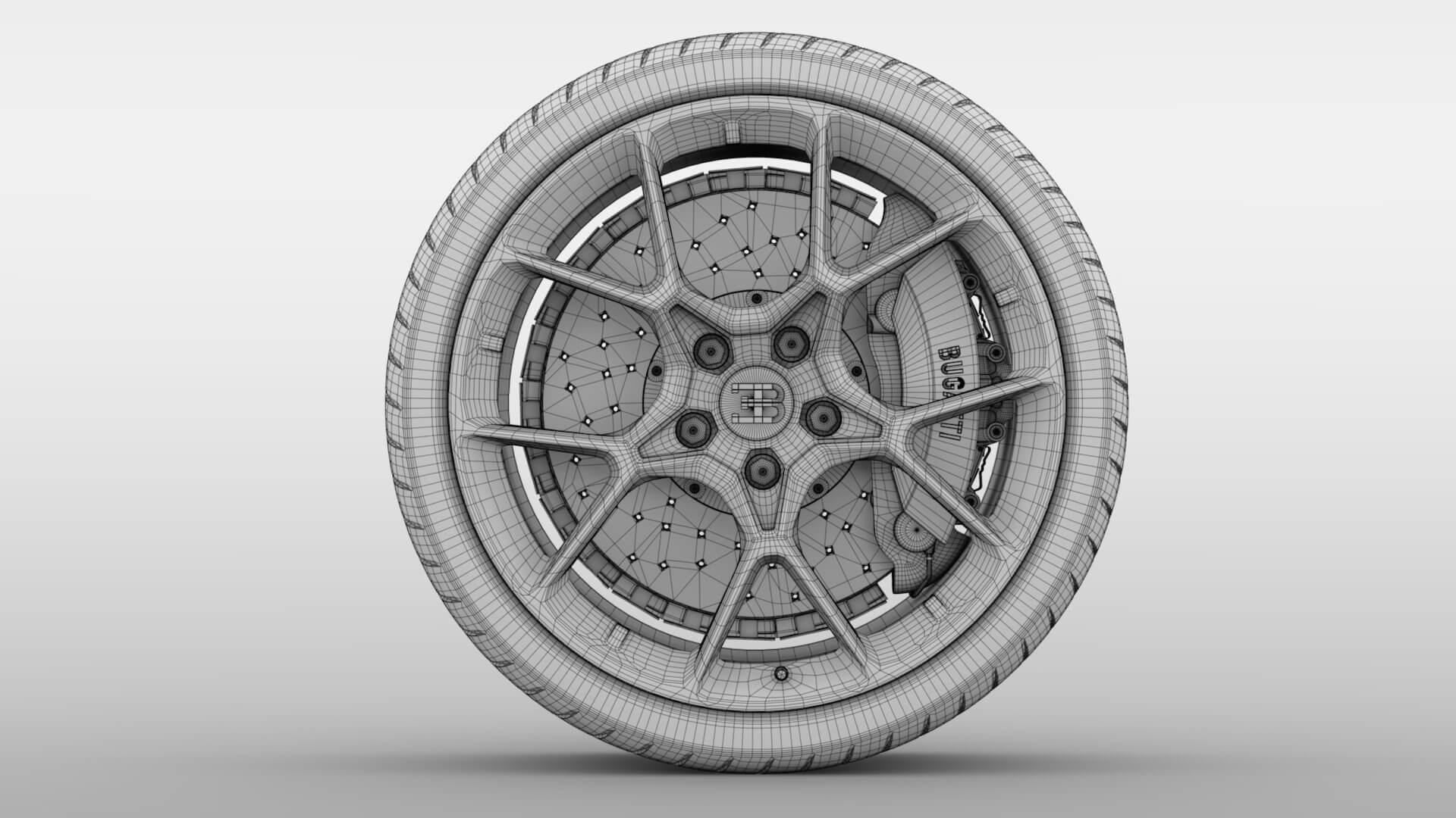 Bugatti Chiron Wheel 5 - 3D Model by Creative Idea Studio