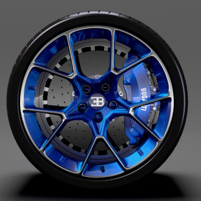 Bugatti Chiron Wheel 5 - 3D Model by Creative Idea Studio