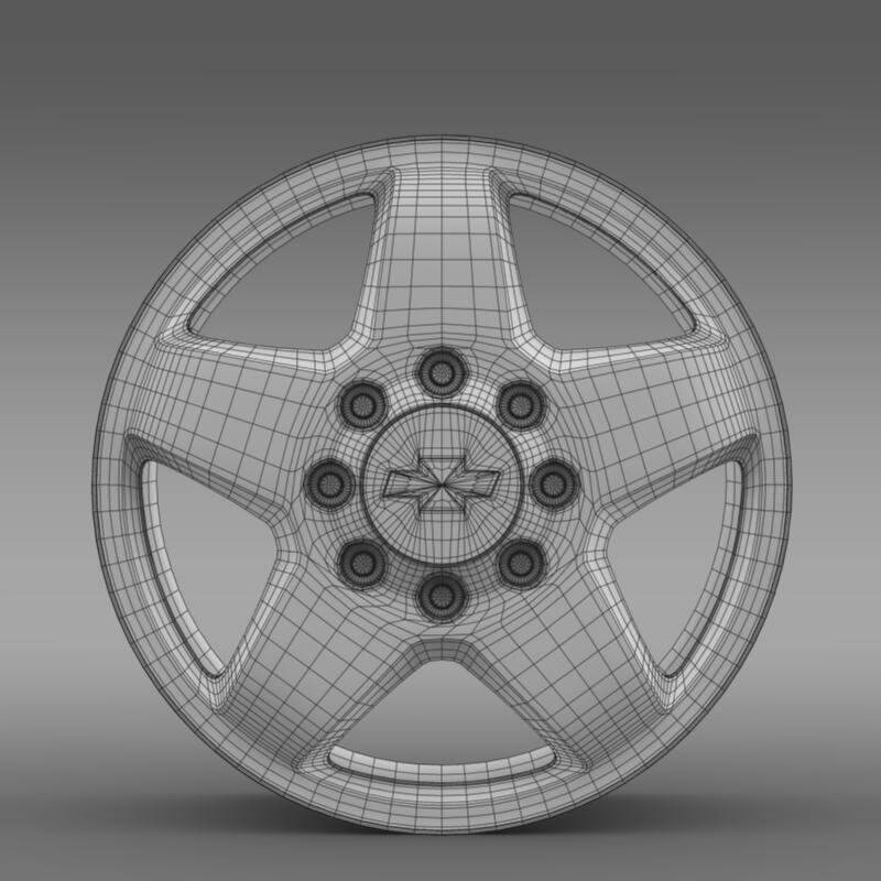 Chevrolet Silverado 2500HD LTZ 2011 Rim - 3D Model by Creative Idea Studio