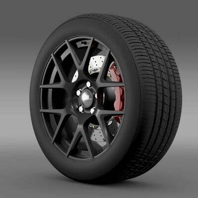 Dodge Challenger RT Shaker Wheel 2015 - 3D Model by Creative Idea Studio