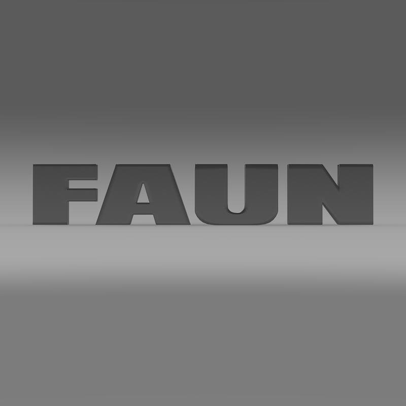 FAUN Logo - 3D Model by Creative Idea Studio