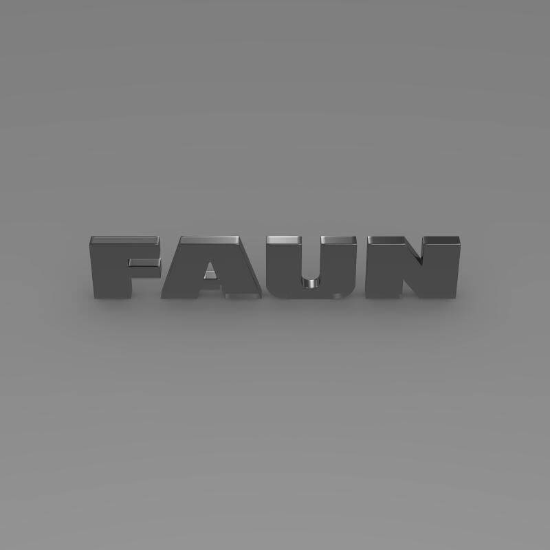 FAUN Logo - 3D Model by Creative Idea Studio