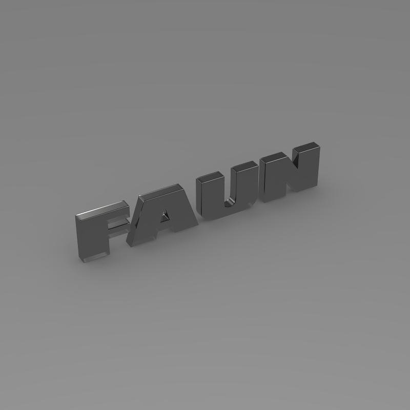 FAUN Logo - 3D Model by Creative Idea Studio