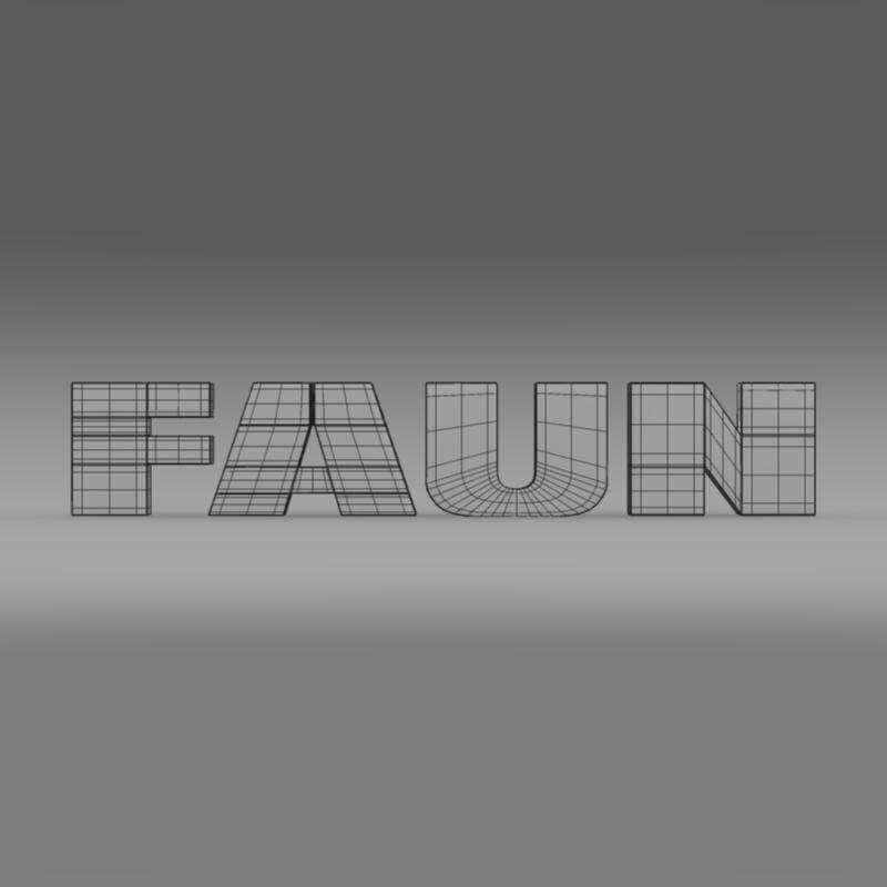 FAUN Logo - 3D Model by Creative Idea Studio