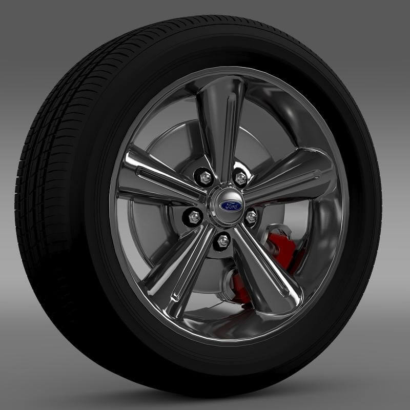 Ford Mustang Convertible 2010 Wheel - 3D Model by Creative Idea Studio